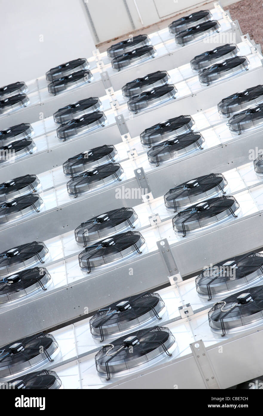 Electric cooling fans Stock Photo - Alamy