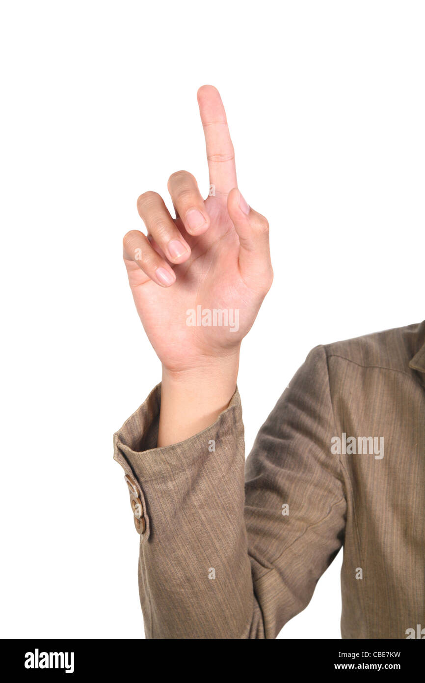 hand touching on the screen isolated Stock Photo - Alamy