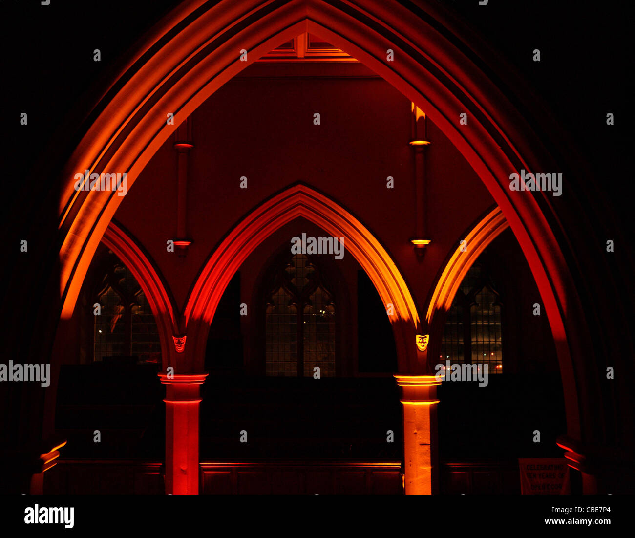 Gothic arch in church Stock Photo - Alamy