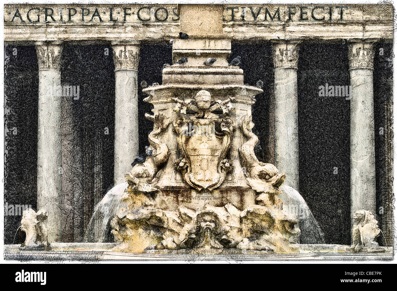 Roman Pantheon Painting High Resolution Stock Photography and Images ...