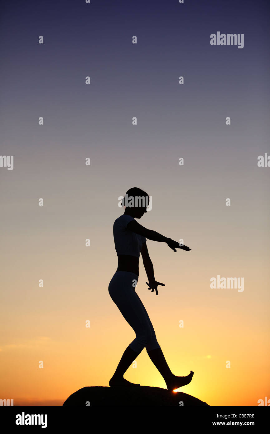 Young woman practicing Tai Chi South India Stock Photo - Alamy