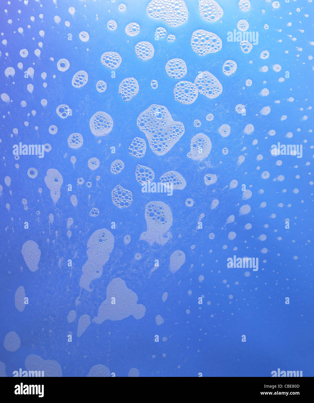 abstract wet blue background with soap bubble conglomerations Stock ...