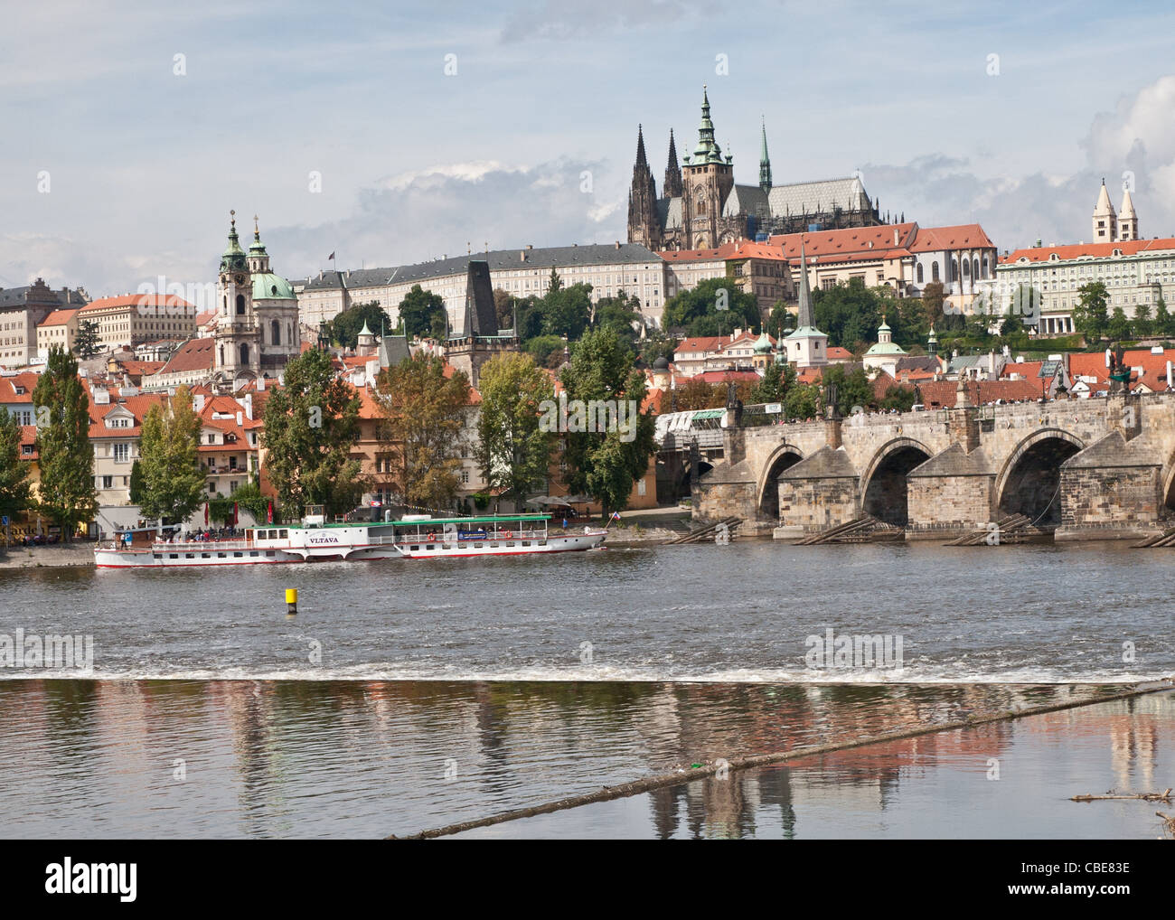 Prague castle and Charles bridge Stock Photo - Alamy