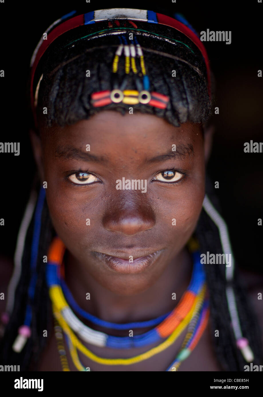 Mucawana Girl Called Fernanda, Village Of Soba, Angola Stock Photo - Alamy