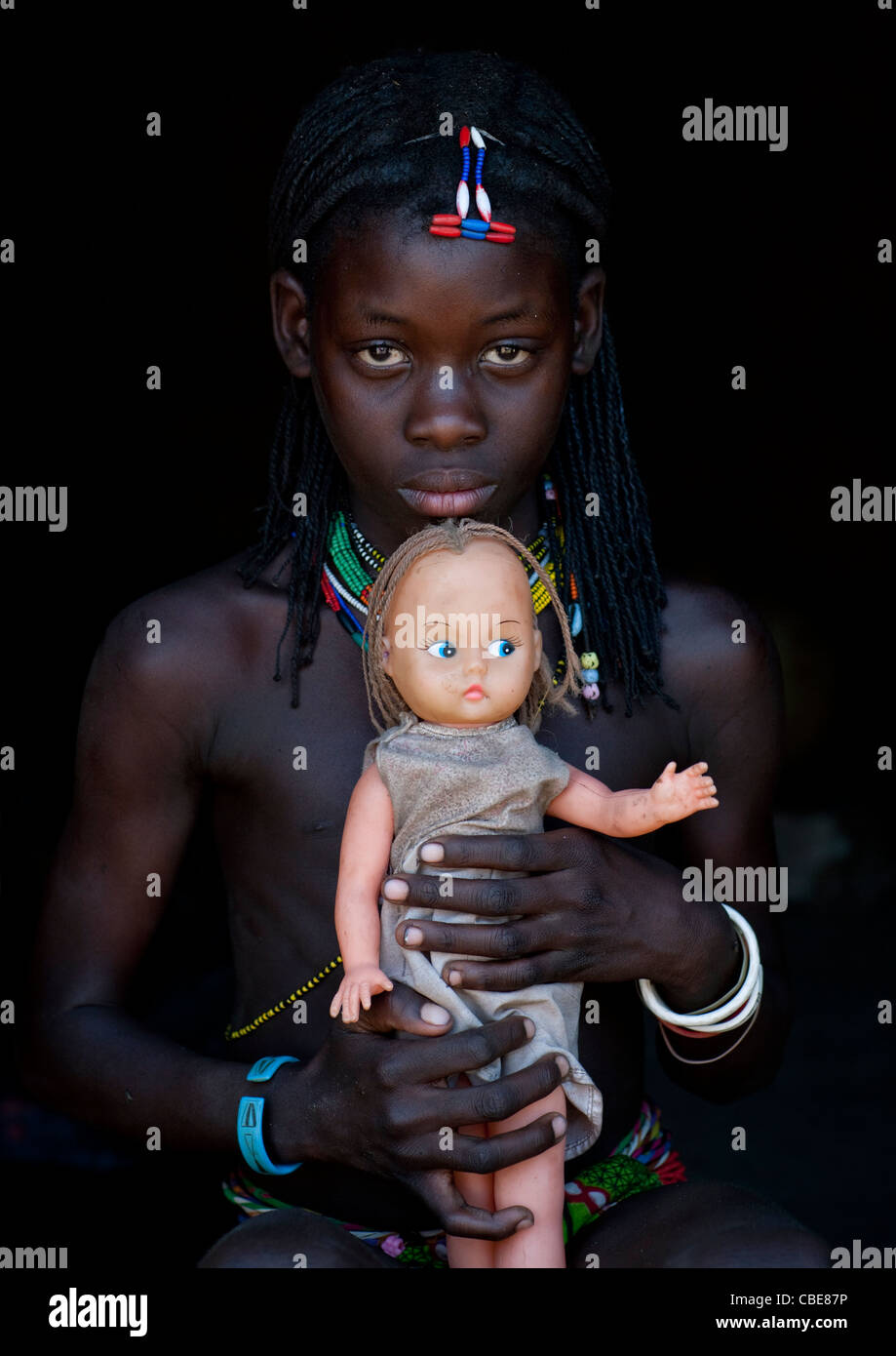 Misses Chioveni, A Mucawana Girl Showing Her Western Doll, Village Of ...