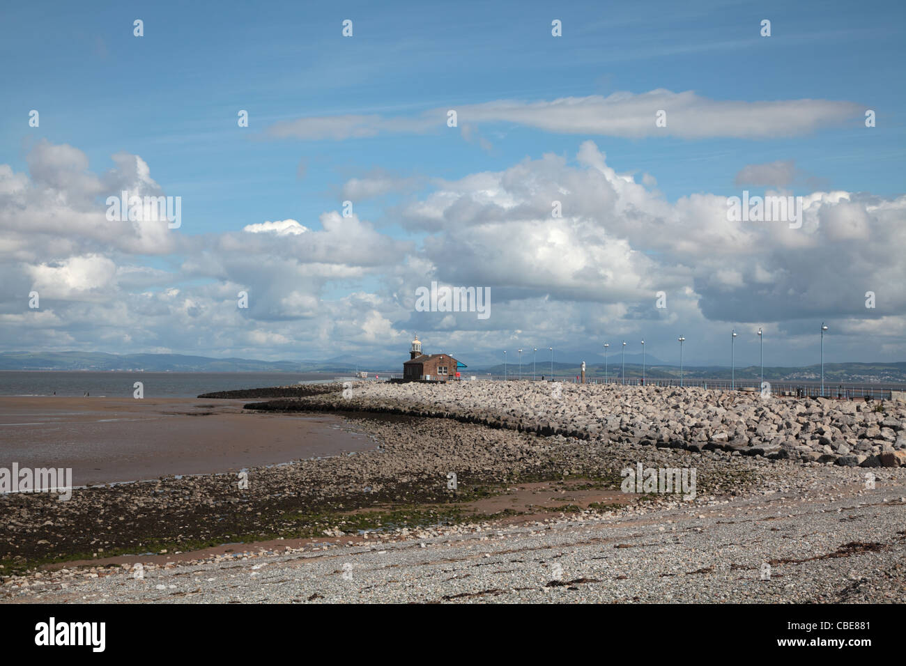 Stone jetty Morecambe Stock Photo - Alamy