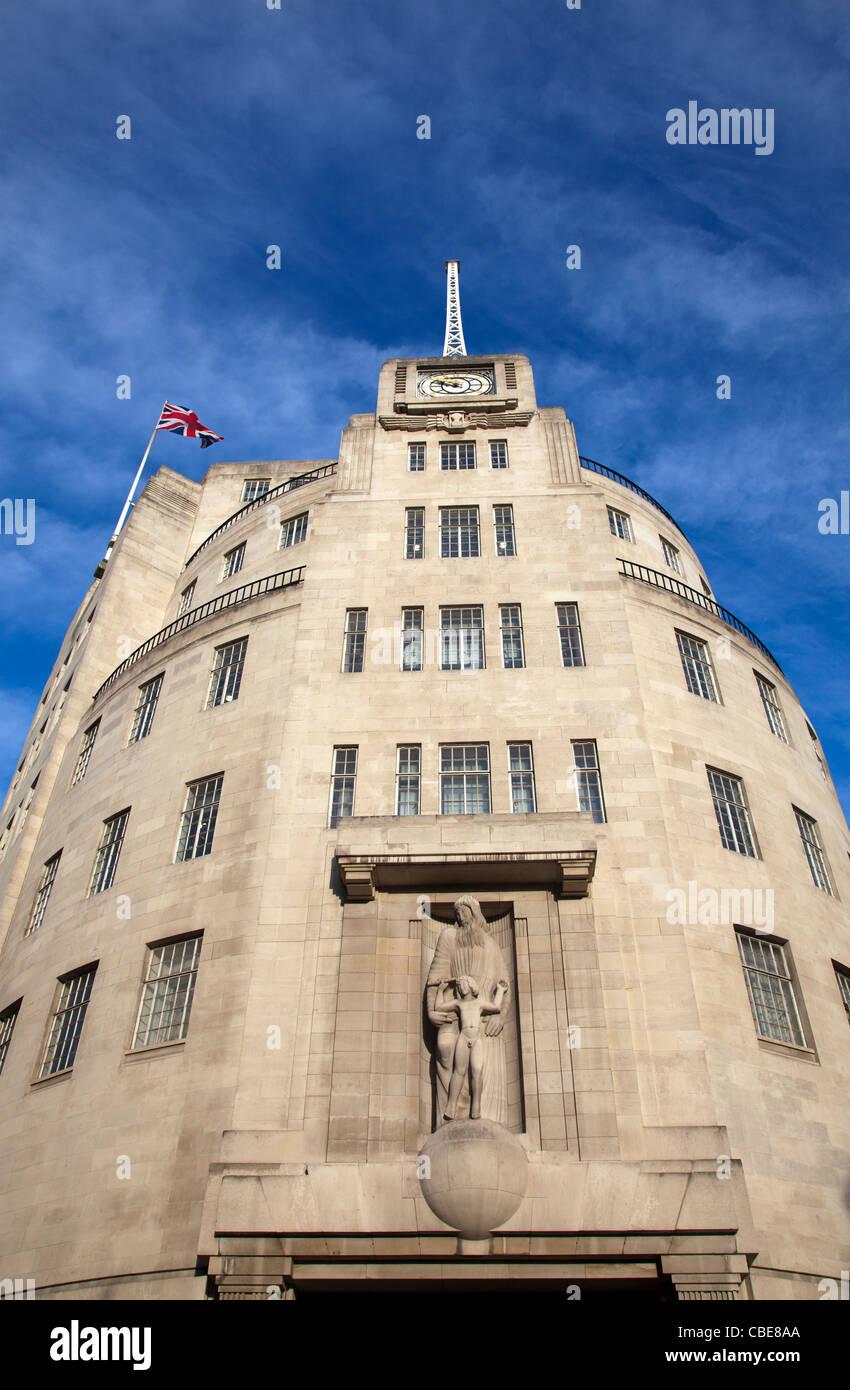 BBC Broadcasting House building on Langham Place in London - UK Stock ...