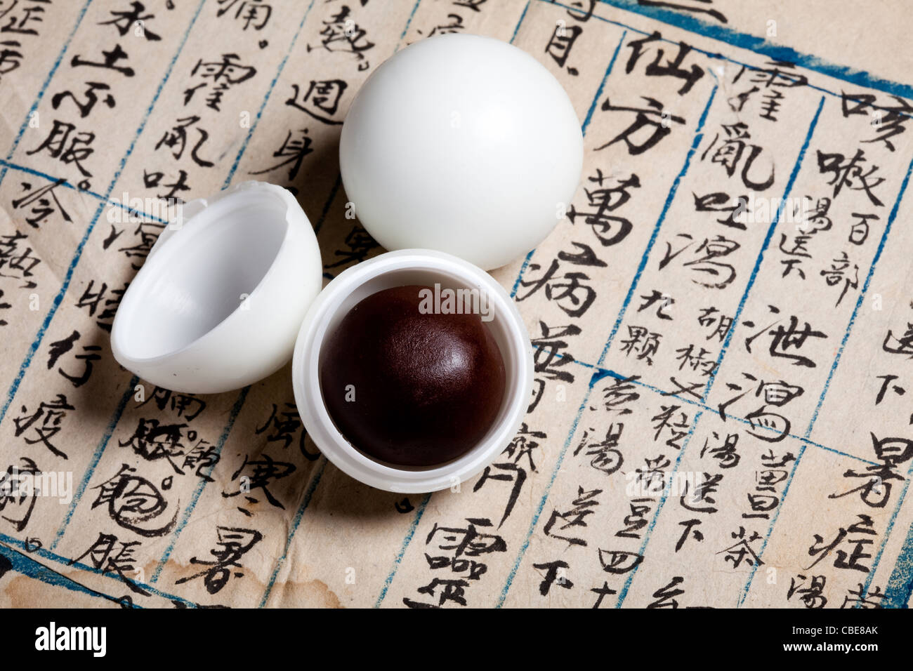 white wax sealed pill of Chinese medicine Stock Photo - Alamy