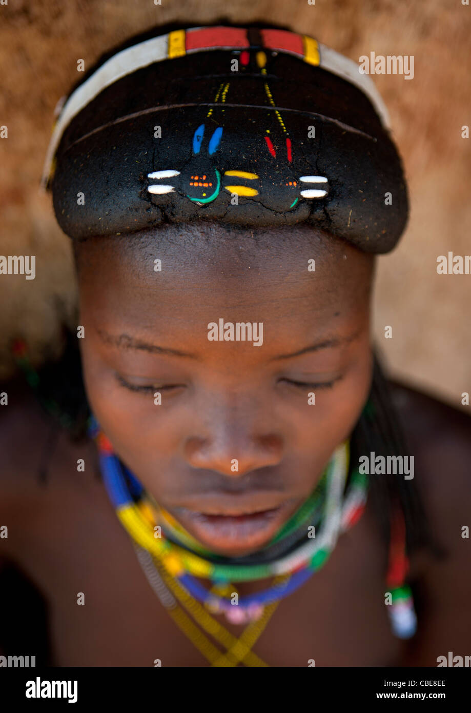 Mucawana Girl Called Fernanda, Village Of Soba, Angola Stock Photo - Alamy
