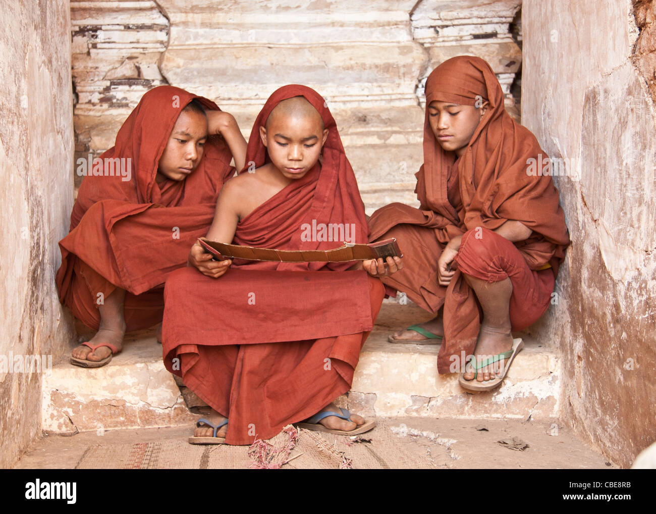 Old monk reading hi-res stock photography and images - Alamy