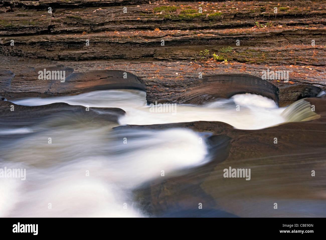 The Wild and Scenic Presque Isle River creates these Potholes among the ...