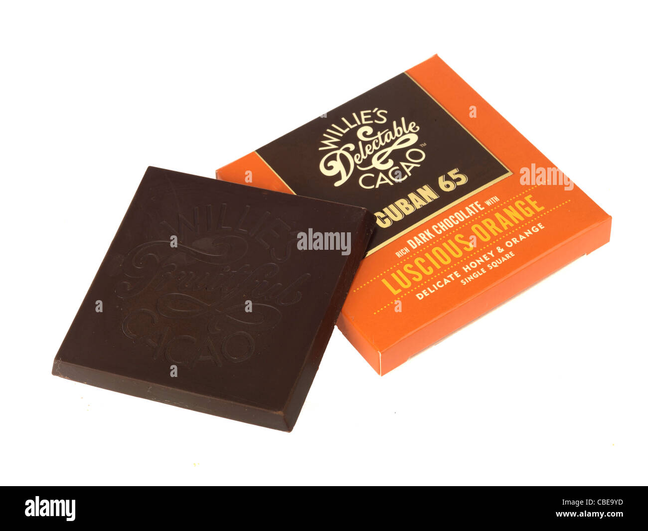 Orange Chocolate Bar Stock Photo - Alamy