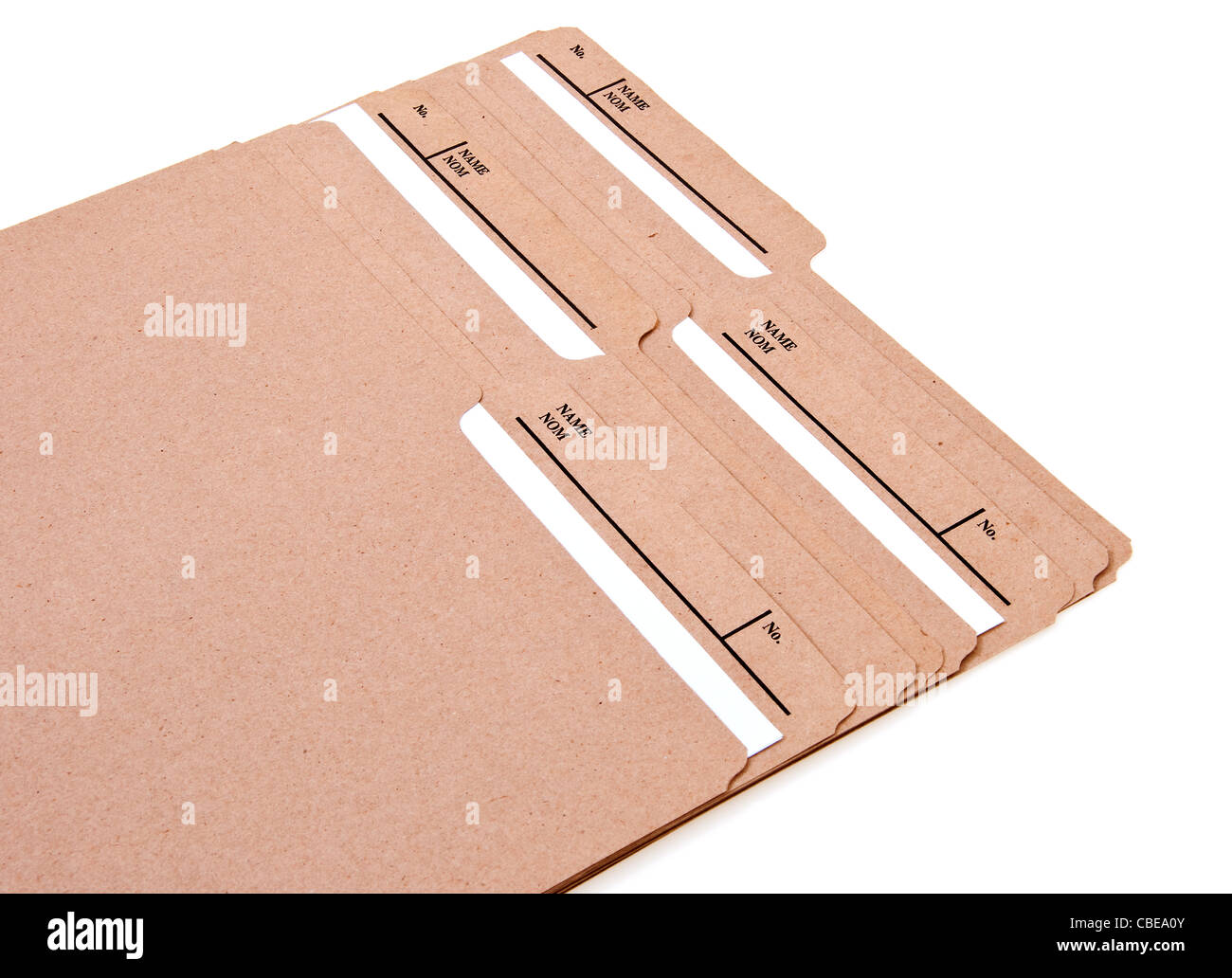 Labeled File Folders Stock Photo - Alamy