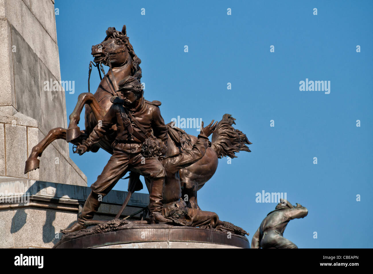 Heroic statue on Abraham Lincoln Tomb in Springfield, Illinois Stock ...