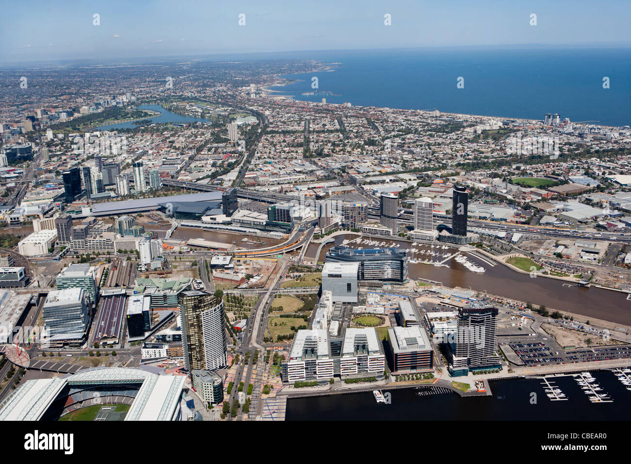 Air view melbourne Stock Photo - Alamy
