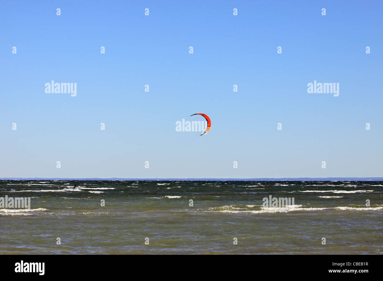 Kite sailing off of West Meadow Beach on Long Island Sound Stony Brook ...