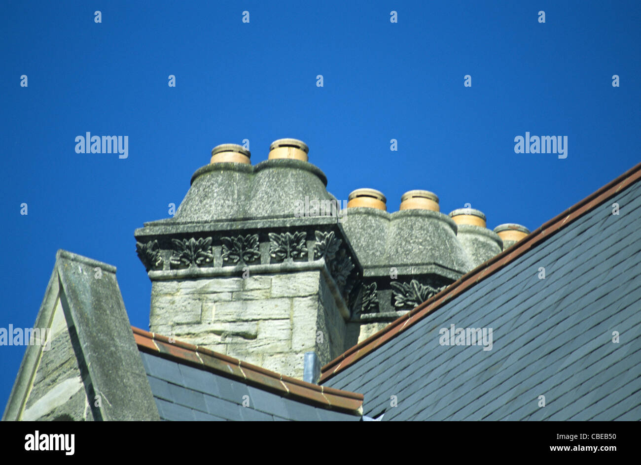 Chimneys, Christ Church College, Oxford, UK Stock Photo - Alamy