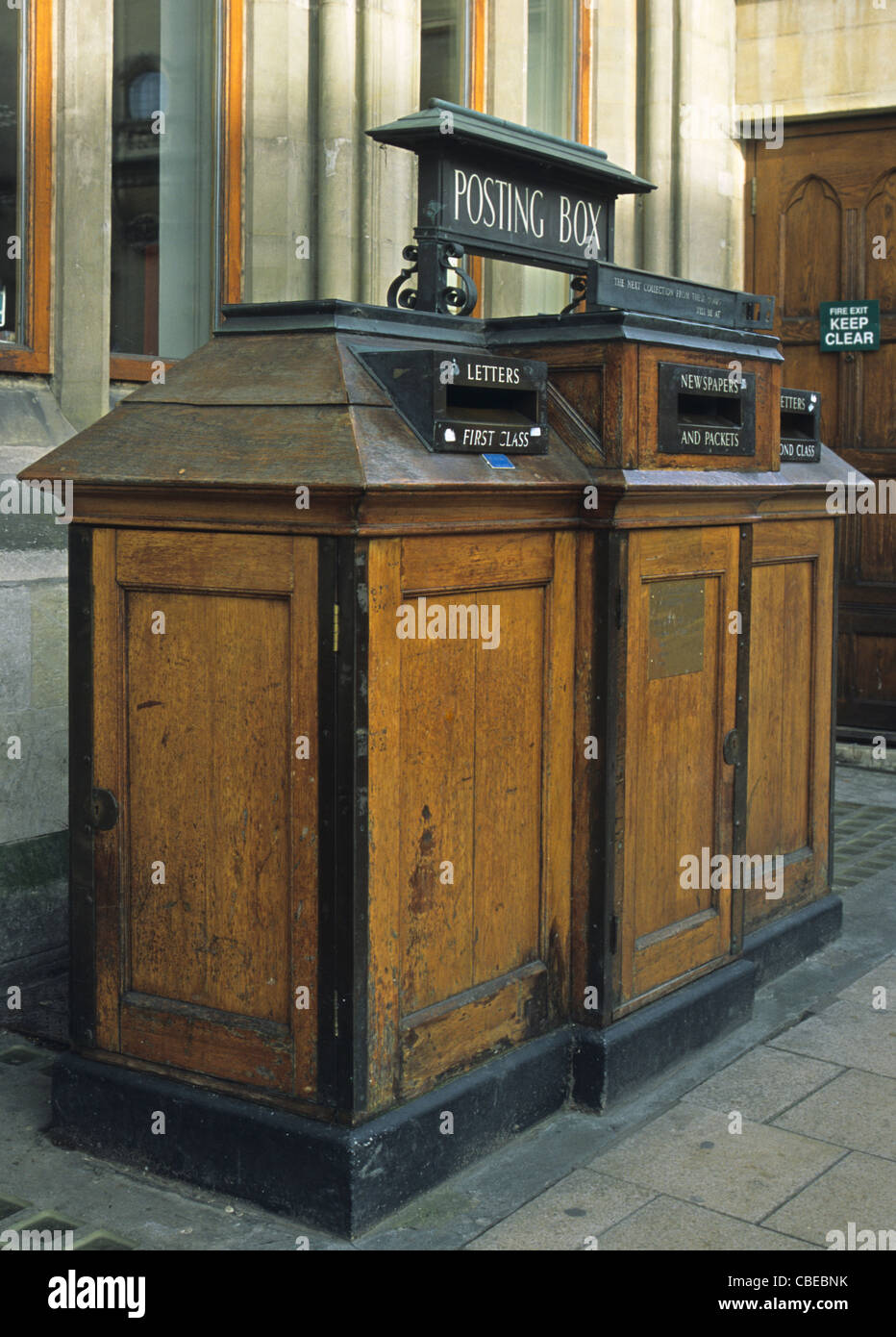 Old wooden post box, Oxford, UK Stock Photo - Alamy