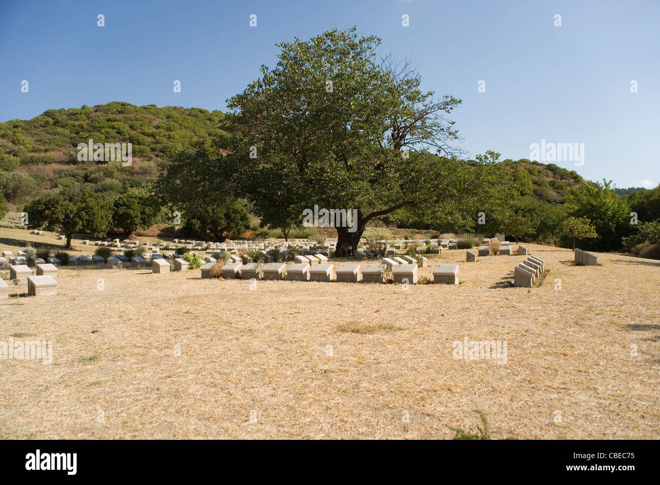 Shrapnel Valley Commonwealth Comission War Graves Cemetery in the Anzac ...