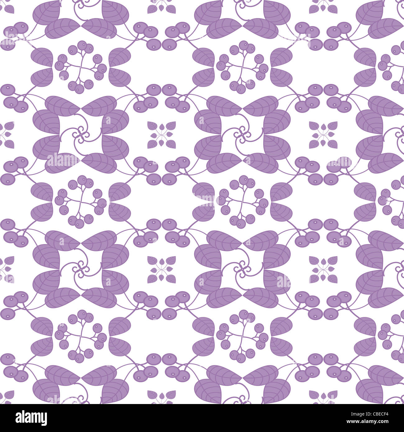 Seamless floral pattern with leaves and fruits Stock Photo - Alamy