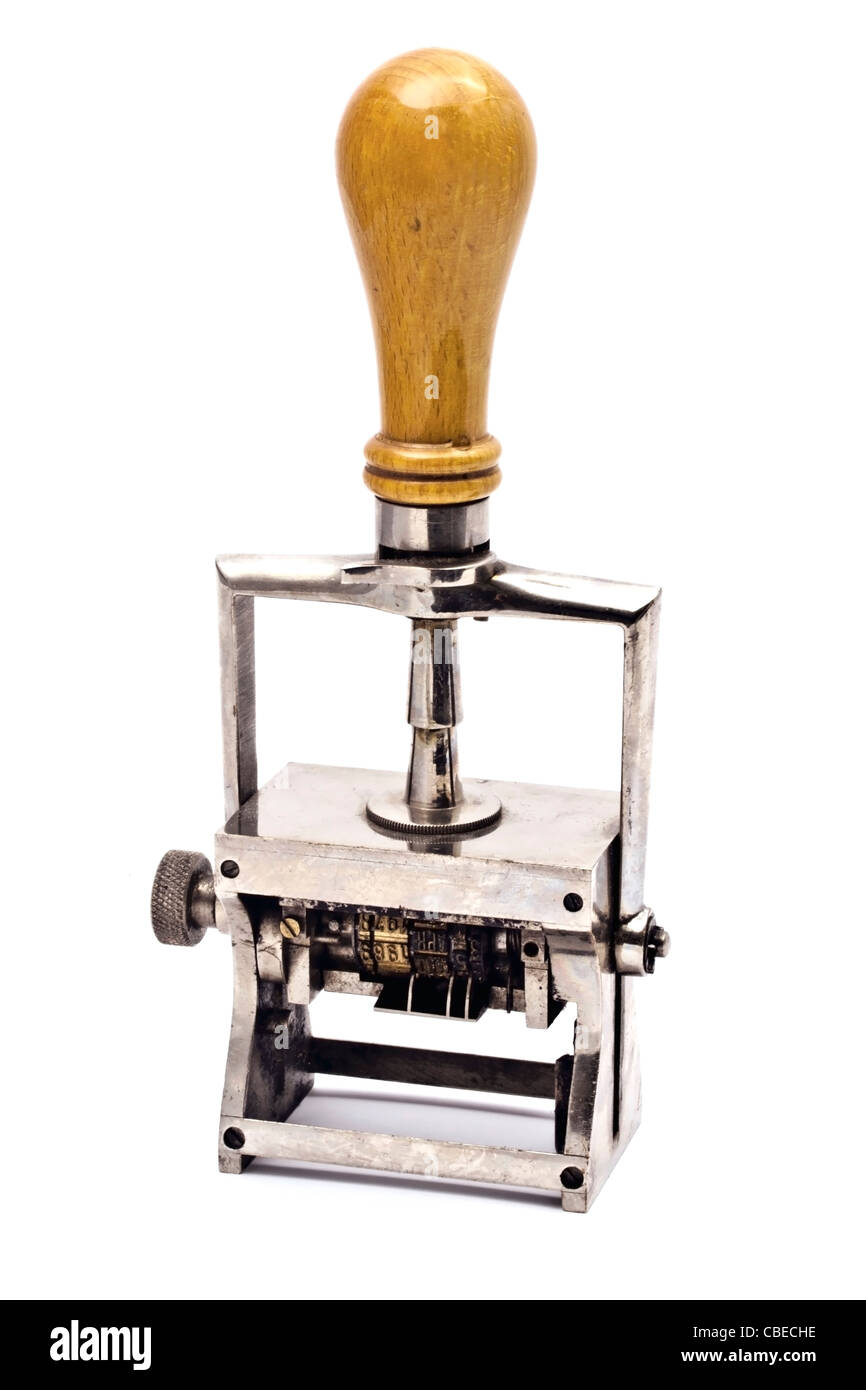 Old rubber stamp isolated on white background Stock Photo - Alamy