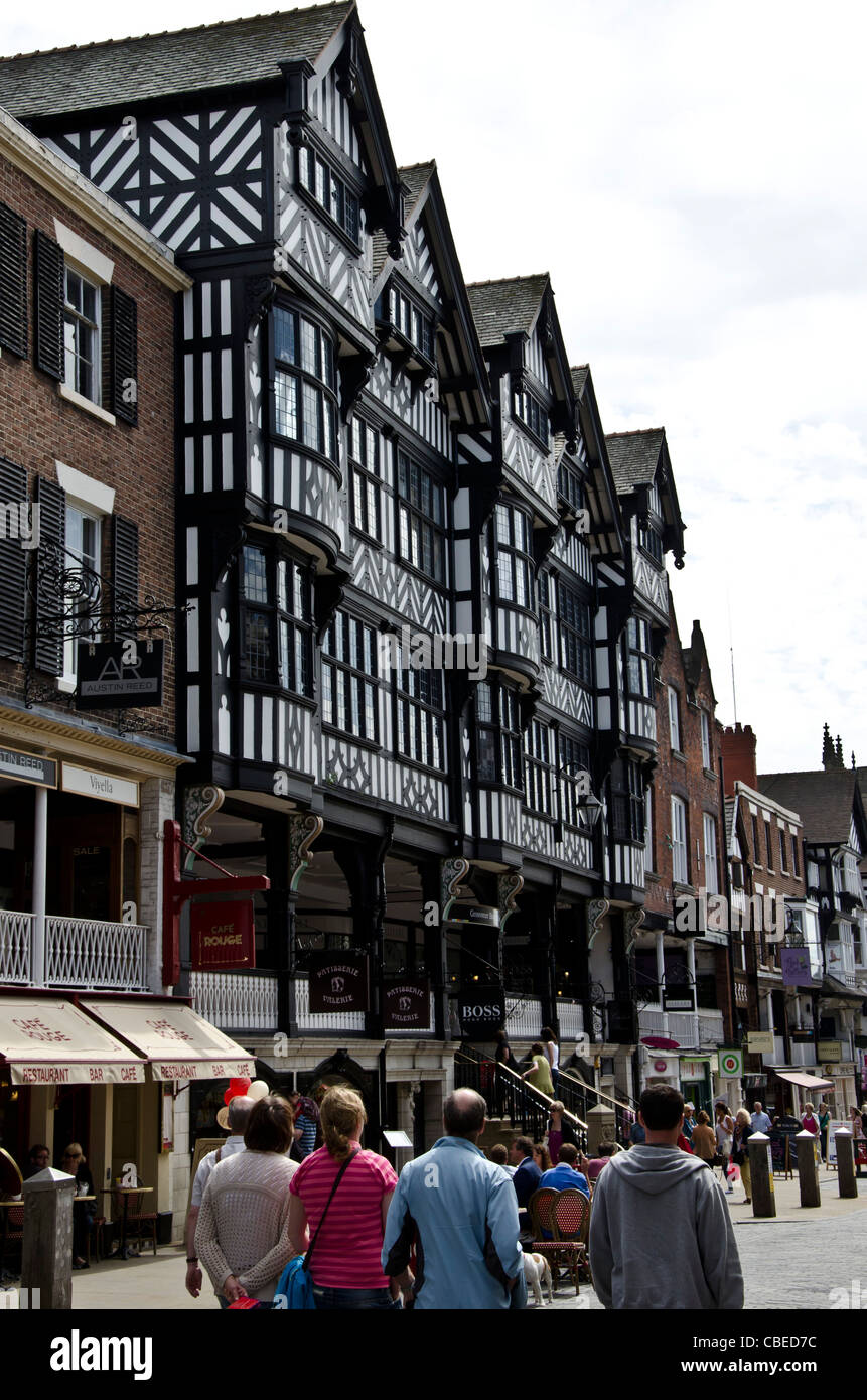 People shopping in the centre of Chester, England Stock Photo - Alamy