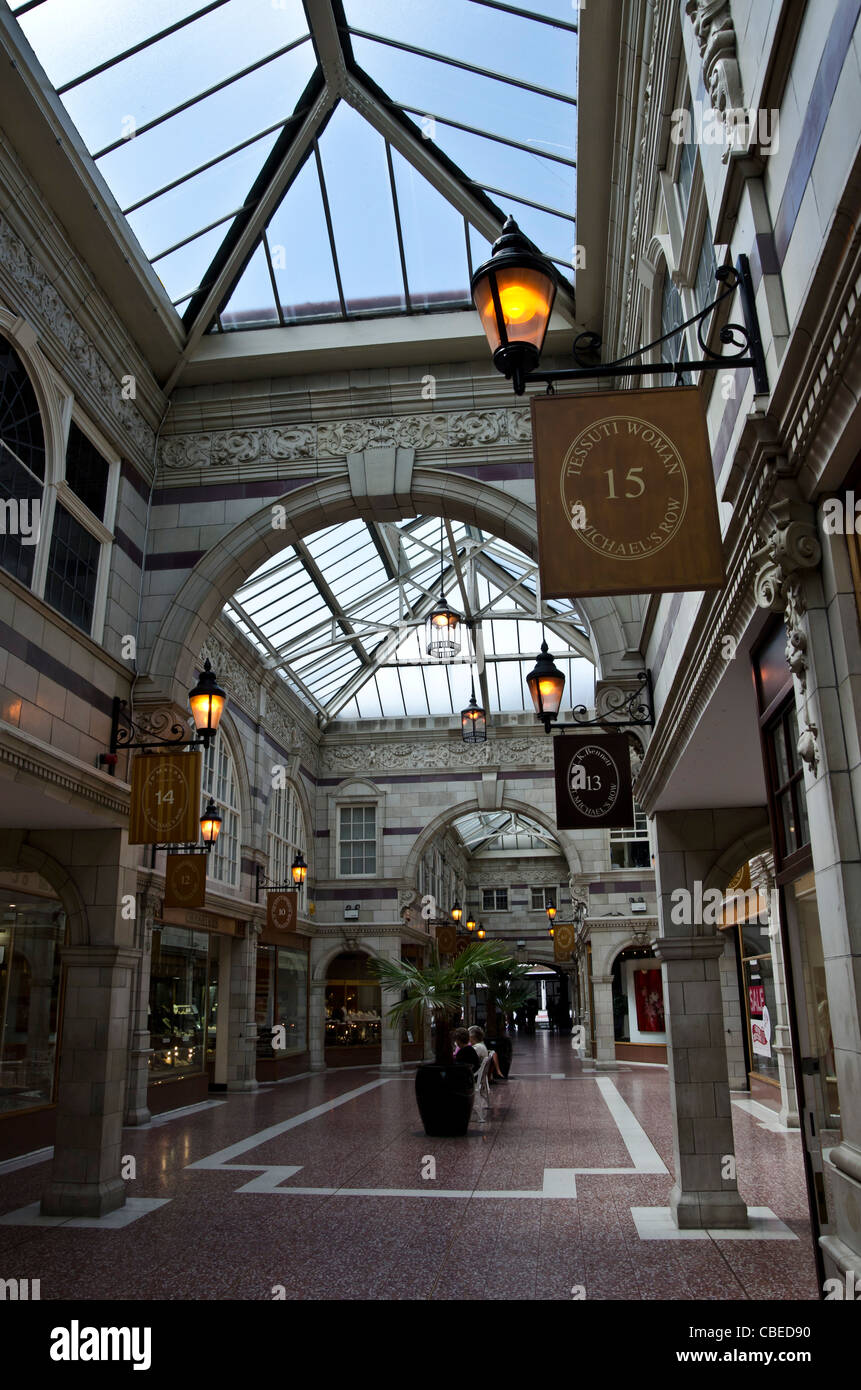 Inside a shopping mall in the centre of Chester, England Stock Photo ...