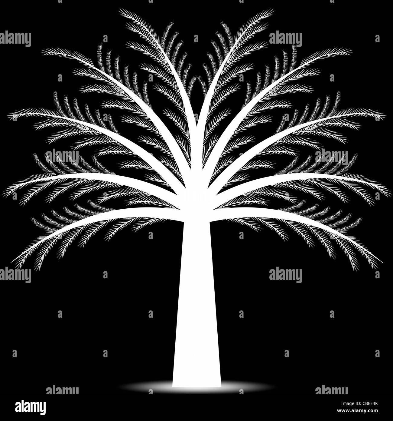 Abstract pine tree isolated on white background Stock Photo - Alamy