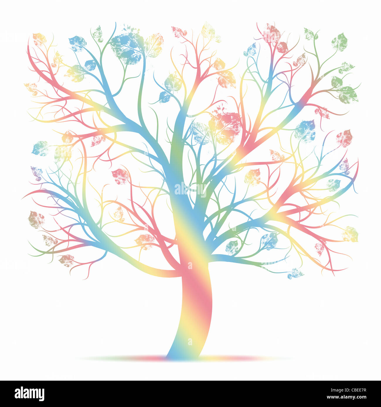 Beautiful art tree isolated on white background Stock Photo - Alamy