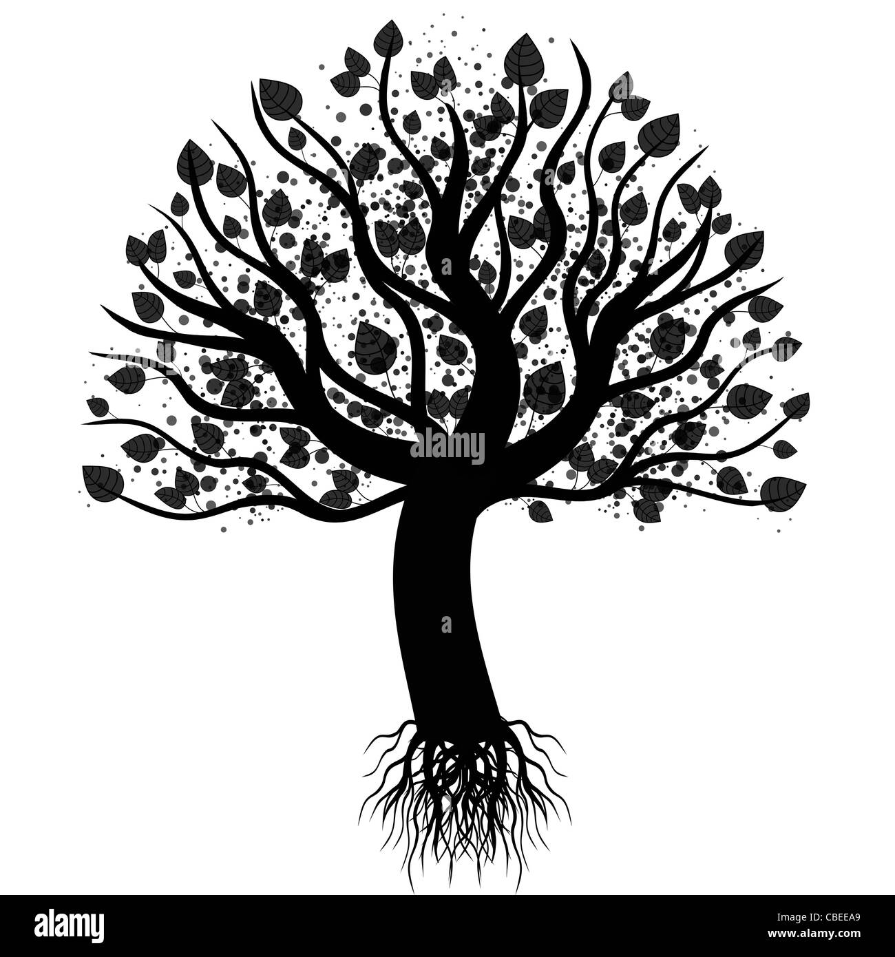 Abstract art tree isolated on white background Stock Photo - Alamy