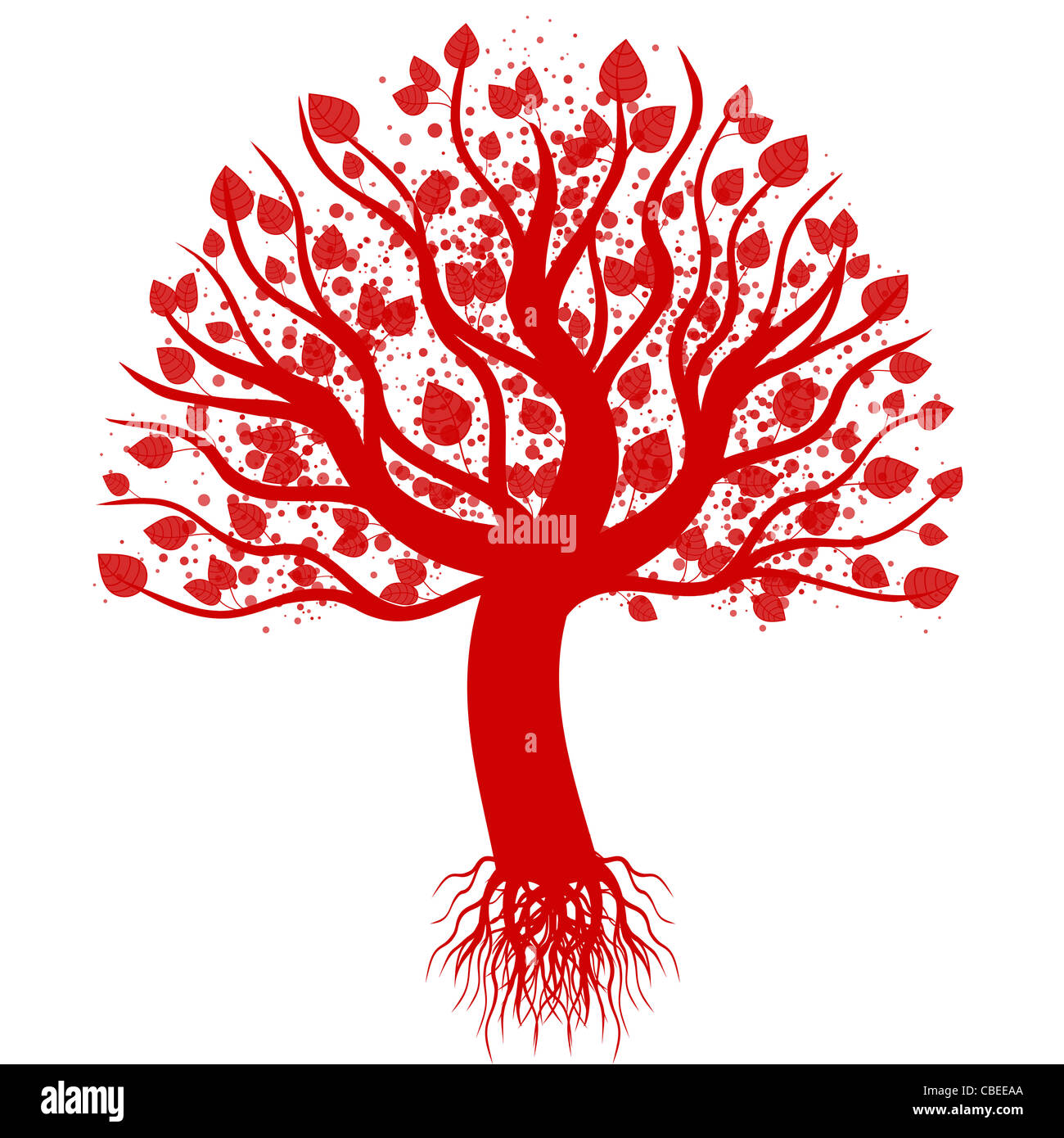 Abstract art tree isolated on white background Stock Photo - Alamy