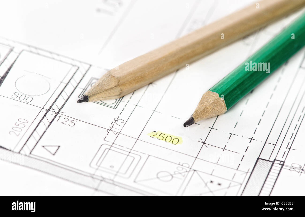 Part of architectural project Stock Photo - Alamy