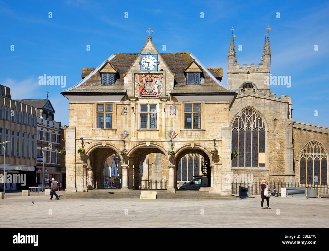 Peterborough - The Butter Cross (Guildhall) dating back to 1691 stands ...