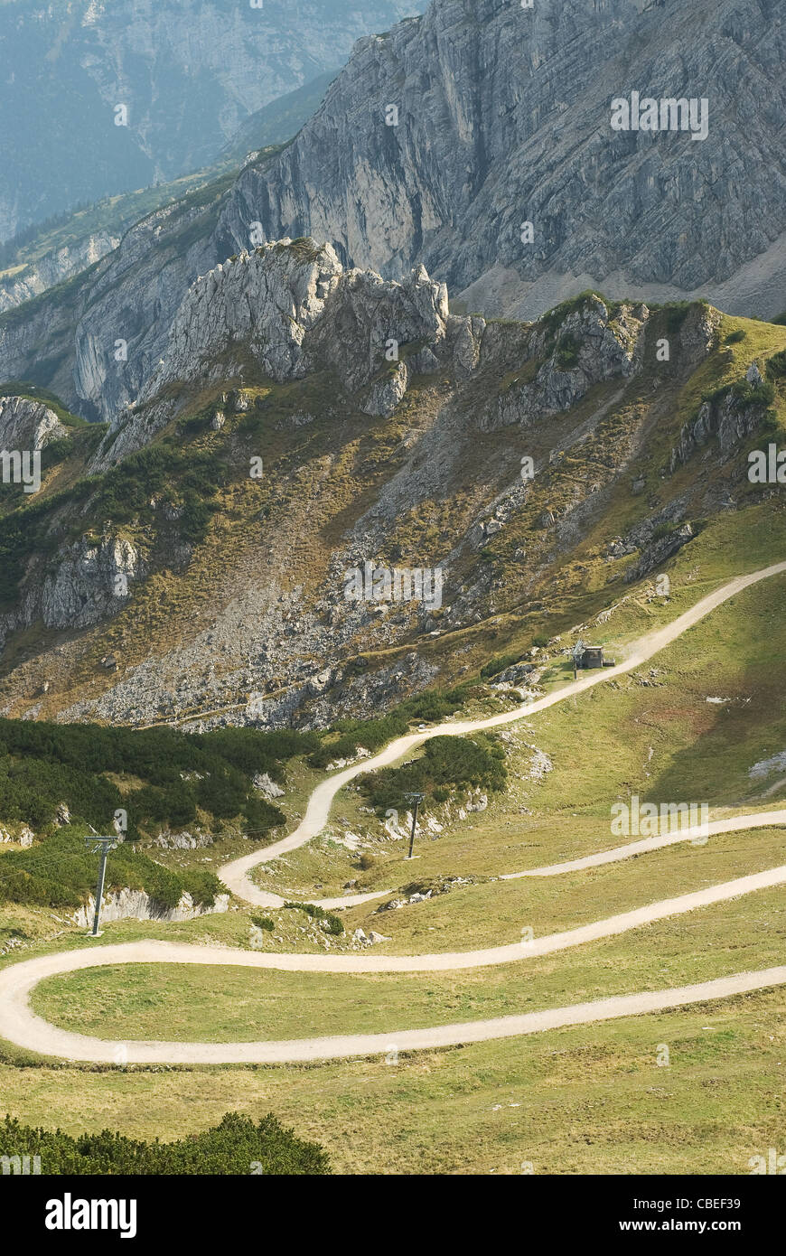 Wandering Hiking Trail through German High Mountain Landscape Stock ...