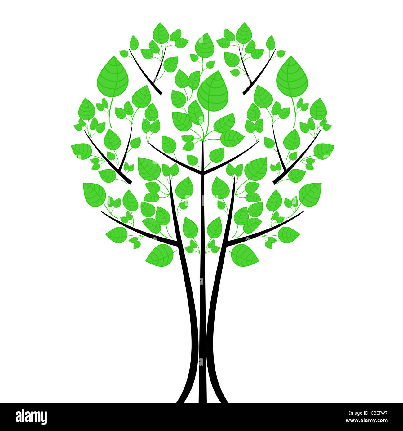 Beautiful art tree isolated on white background Stock Photo - Alamy