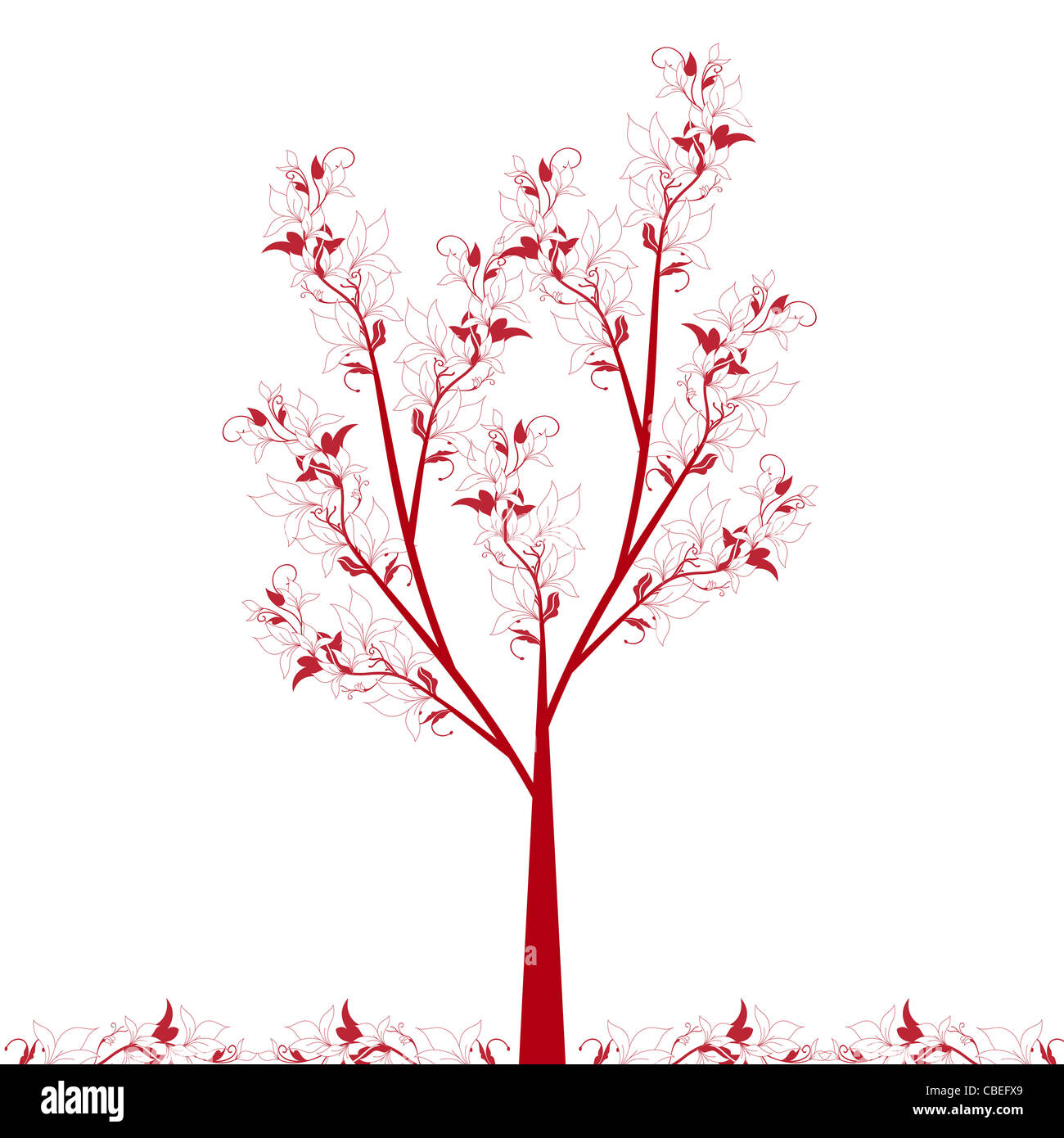 Beautiful art tree isolated on white background Stock Photo - Alamy