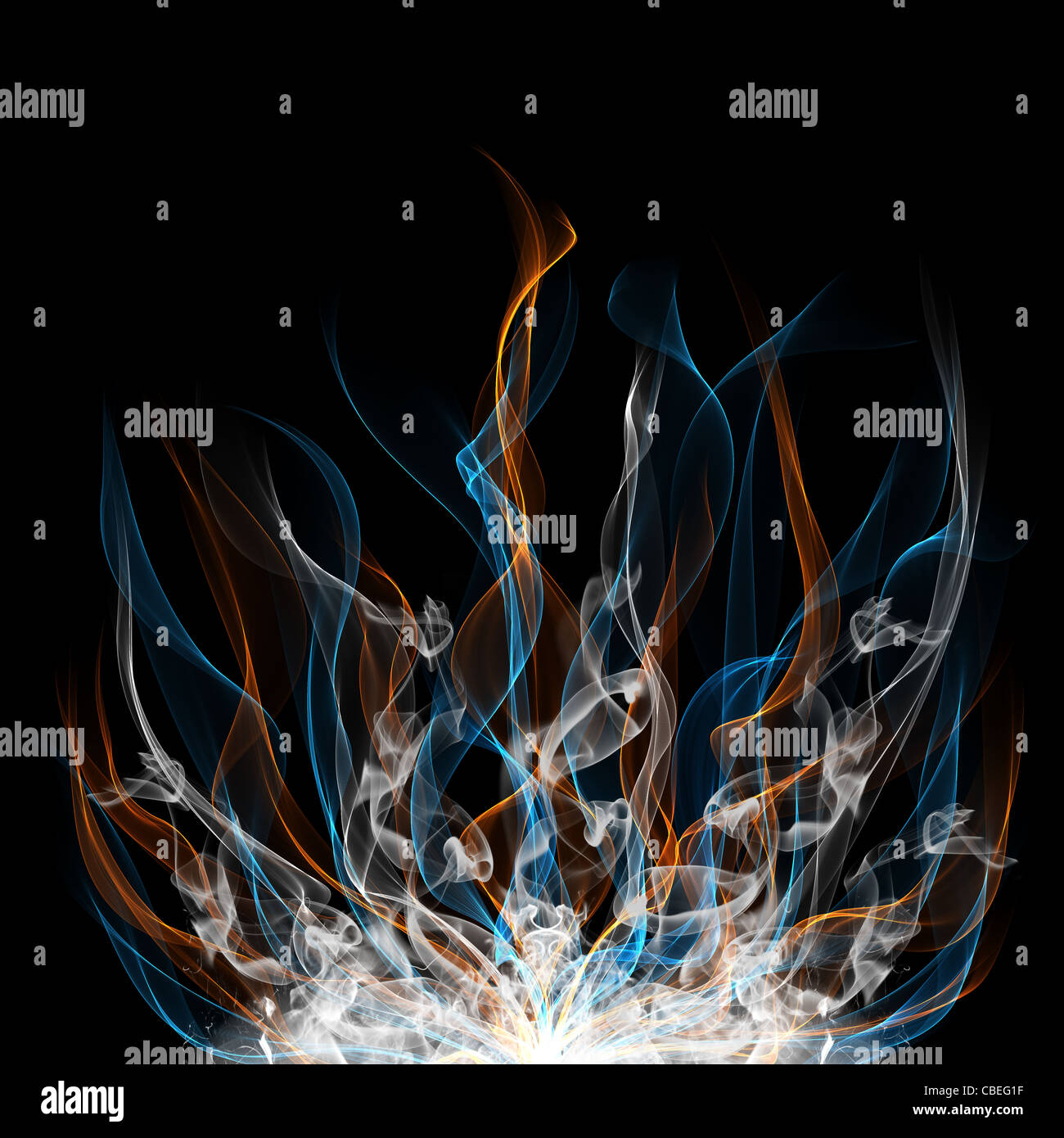 Abstract background of colorful flames and smoke Stock Photo - Alamy