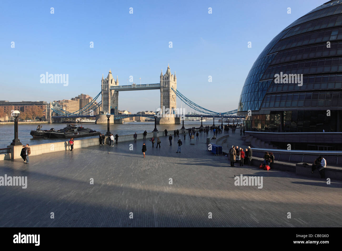 More London Riverside, with City Hall and Tower Bridge, in London ...