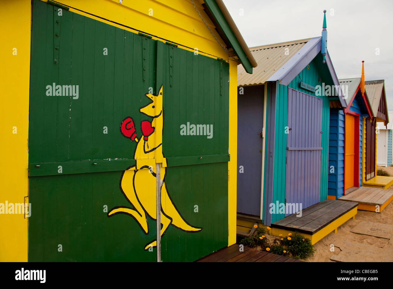 The iconic beach huts at Brighton Beach, Melbourne, Australia Stock ...