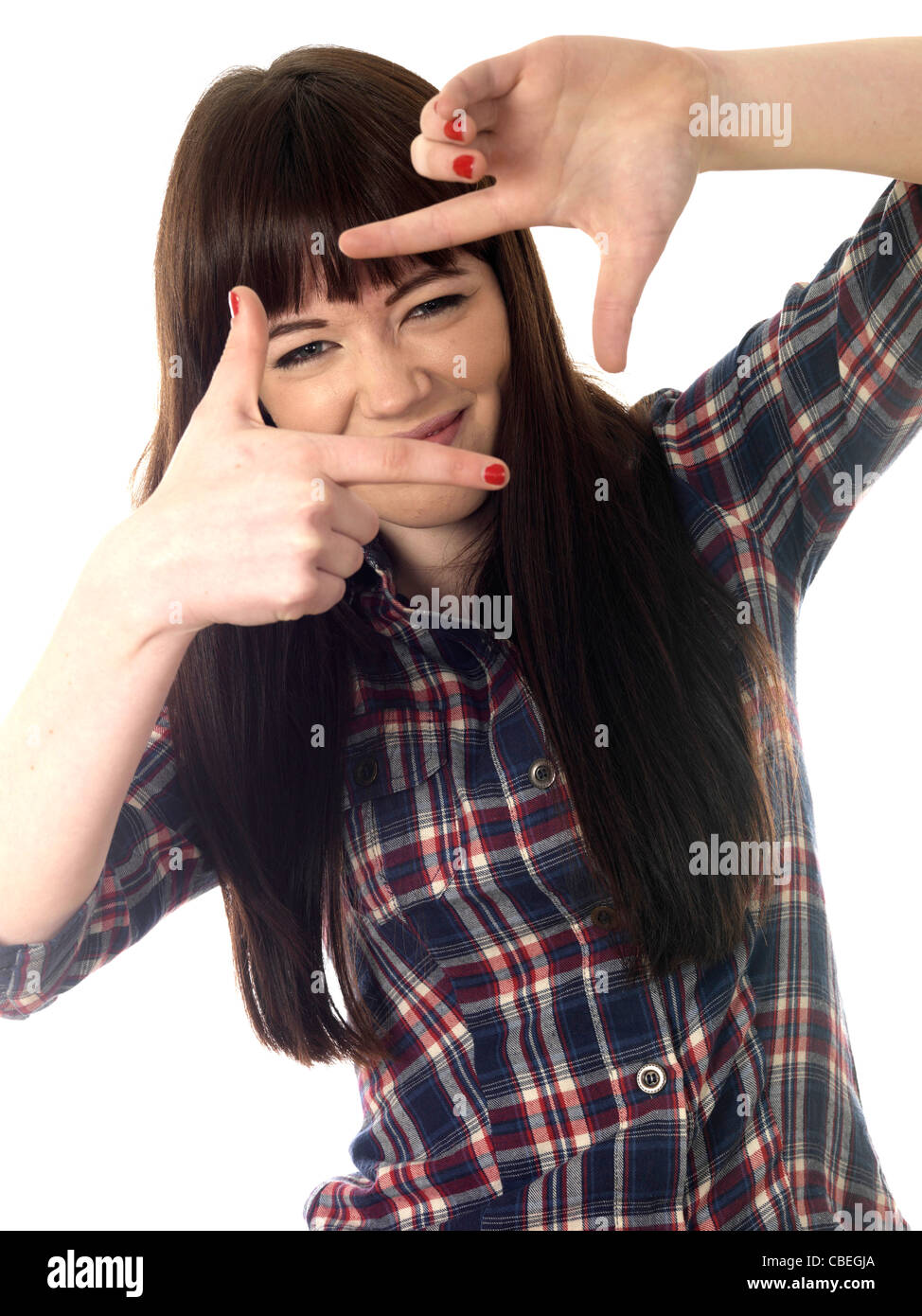 Young Woman Playing Charades. Model Released Stock Photo - Alamy