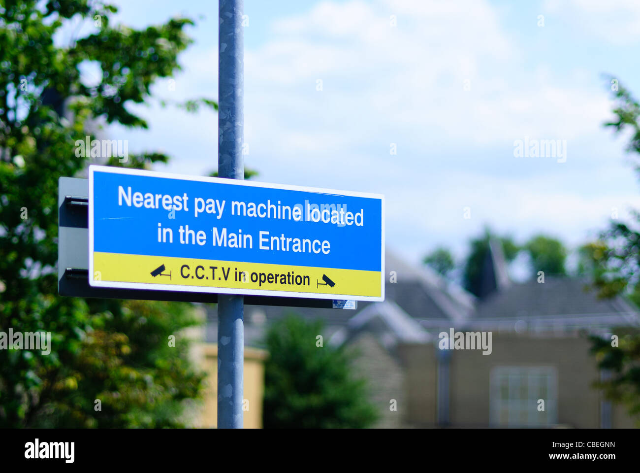 A notice sign at a Yorkshire hospital Stock Photo - Alamy
