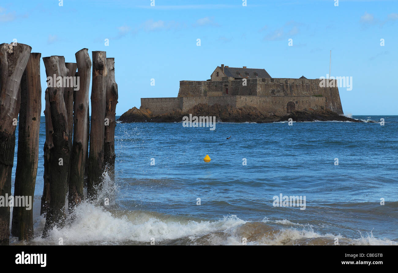 The Fort National from Saint Malo,in Brittany in northwestern France ...