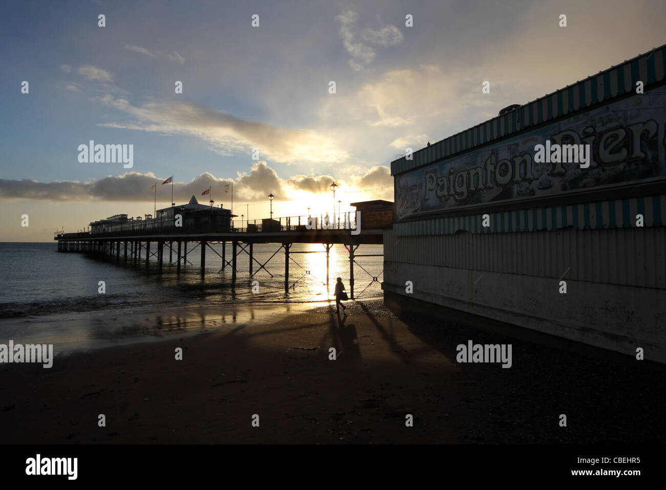 Paignton Pier is a pleasure pier in the large English seaside resort ...