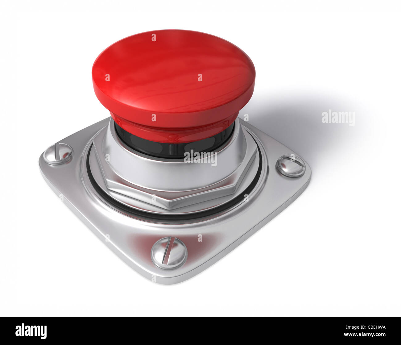 Red button over white, concept of action Stock Photo - Alamy