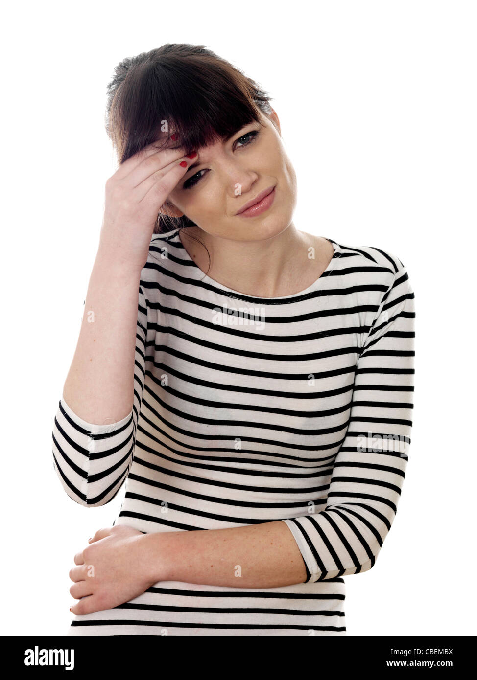Young Woman with Headache. Model Released Stock Photo - Alamy