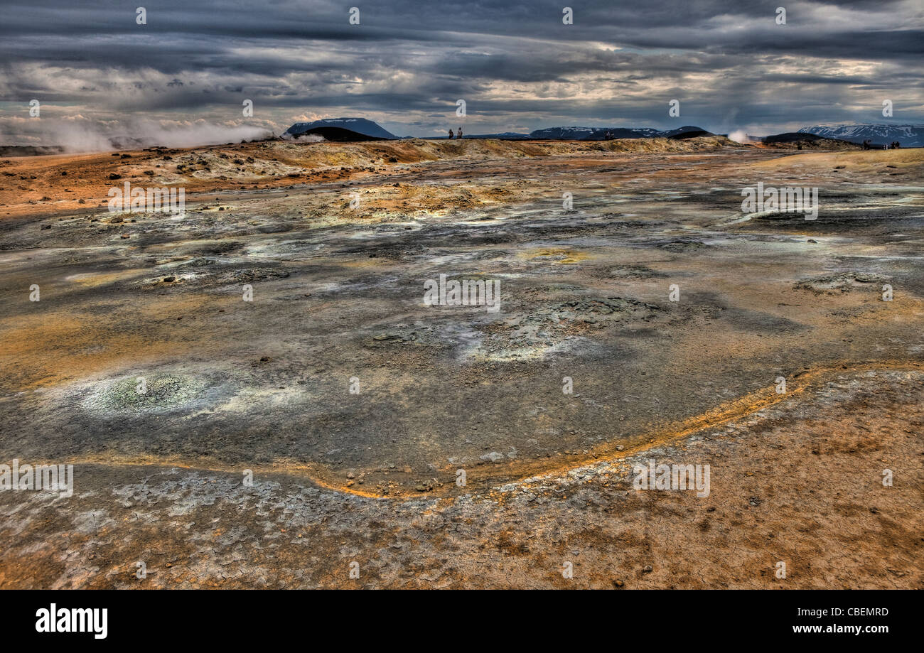 Geothermal landscapes, Namaskard, Northern Iceland Stock Photo - Alamy