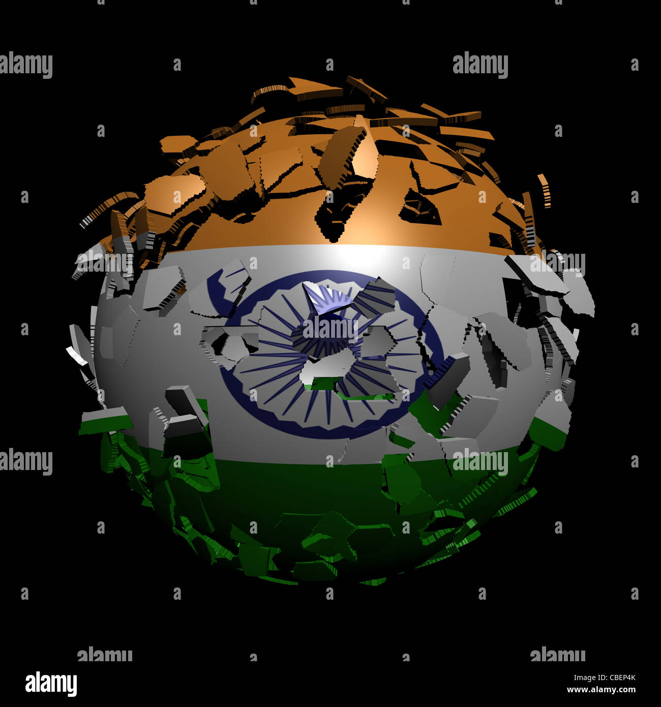 India round flag hi-res stock photography and images - Alamy