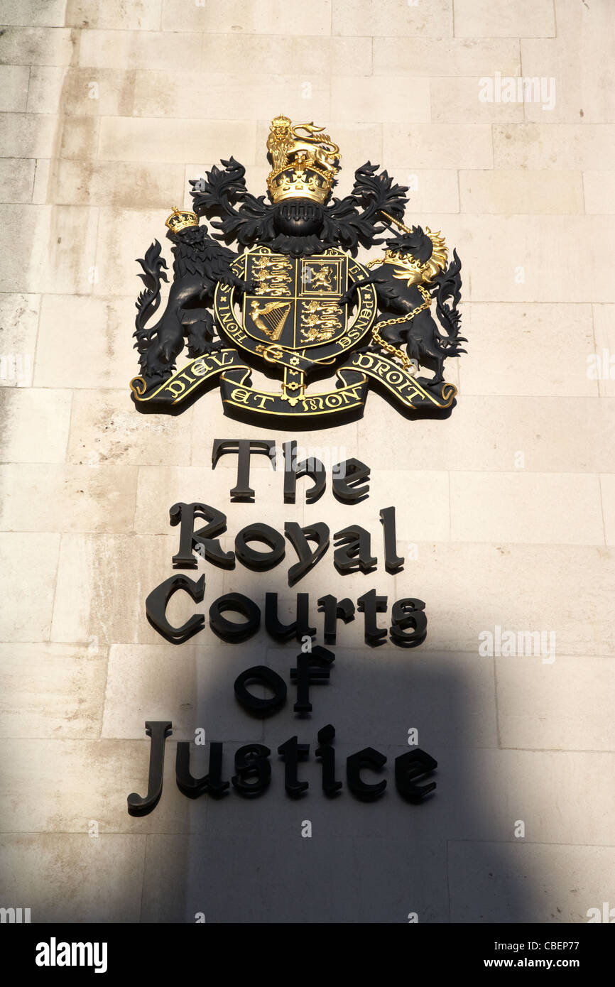 Royal courts justice logo sign hi-res stock photography and images - Alamy