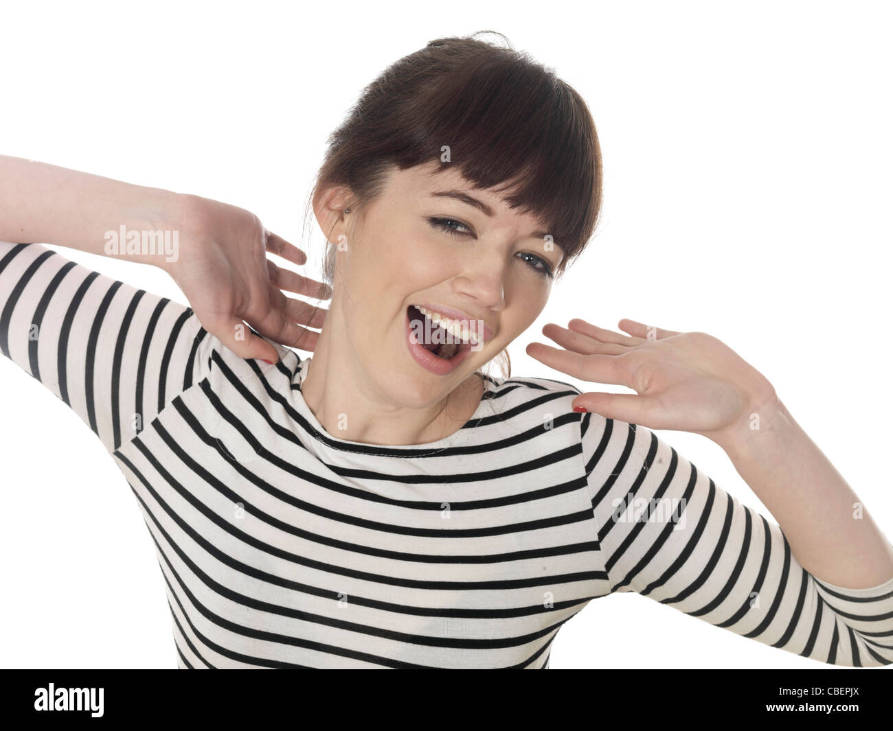 Young Woman Stretching. Model Released Stock Photo - Alamy