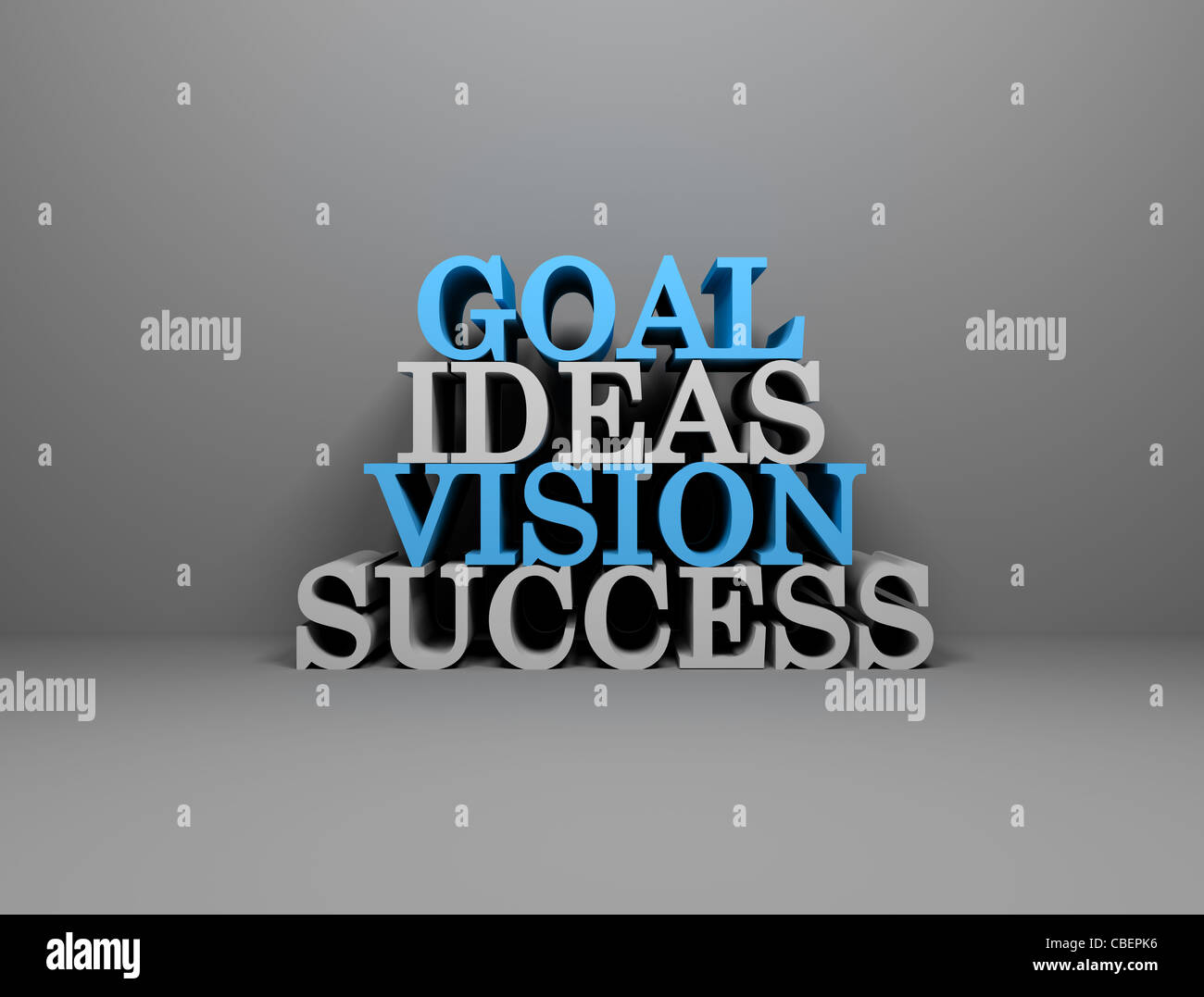 Goal Ideas Vision Success 3d words Stock Photo - Alamy